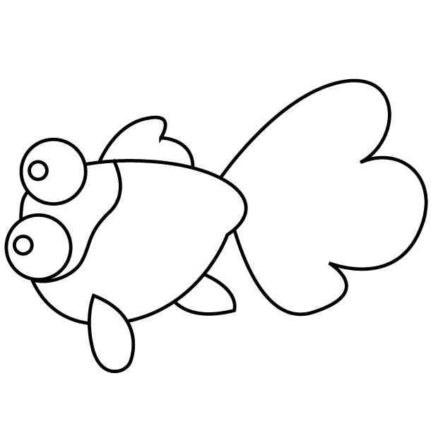 Coloring Sea Creatures Goldfish